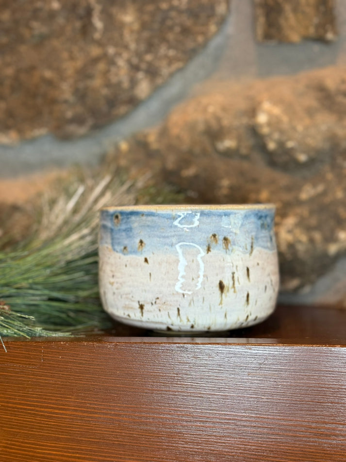 Bowl - Blue rim – Turning Times Pottery